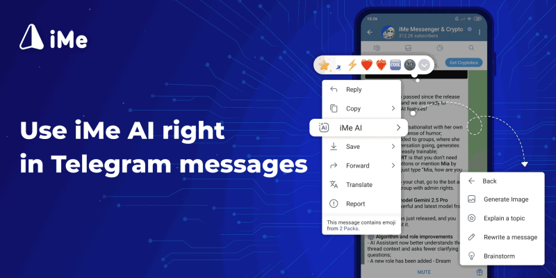All the Top AI Models Now in Telegram Thanks to iMe's Groundbreaking AI ...